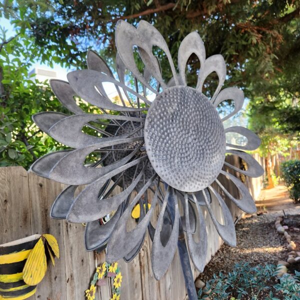 i296- Sunflower Windmill 6ft tall - Leftover Treasures