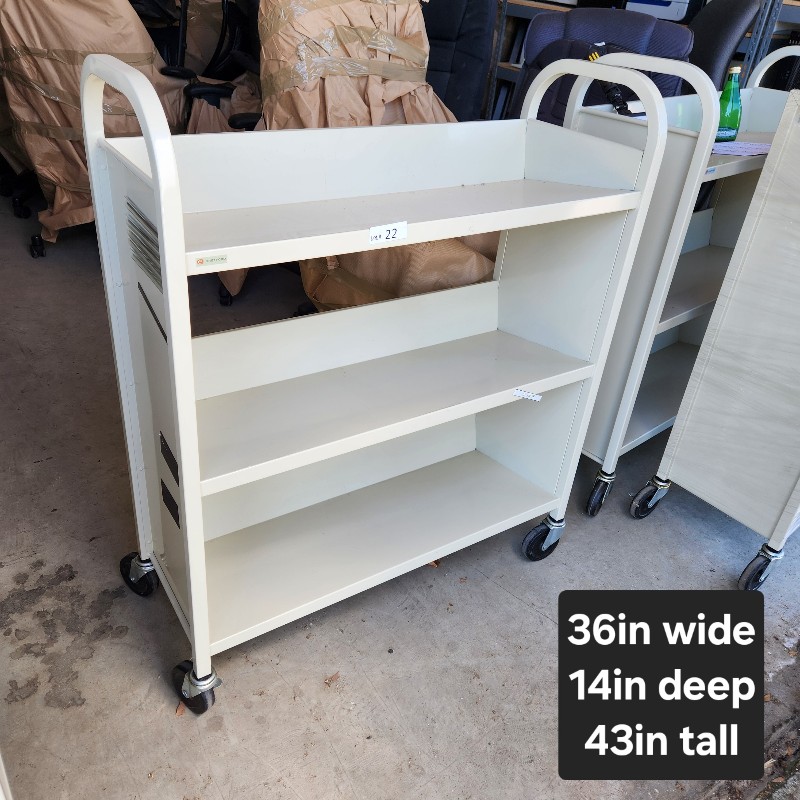 L22- Bretford Steel Library Cart Single Sided Model L330 - Leftover ...