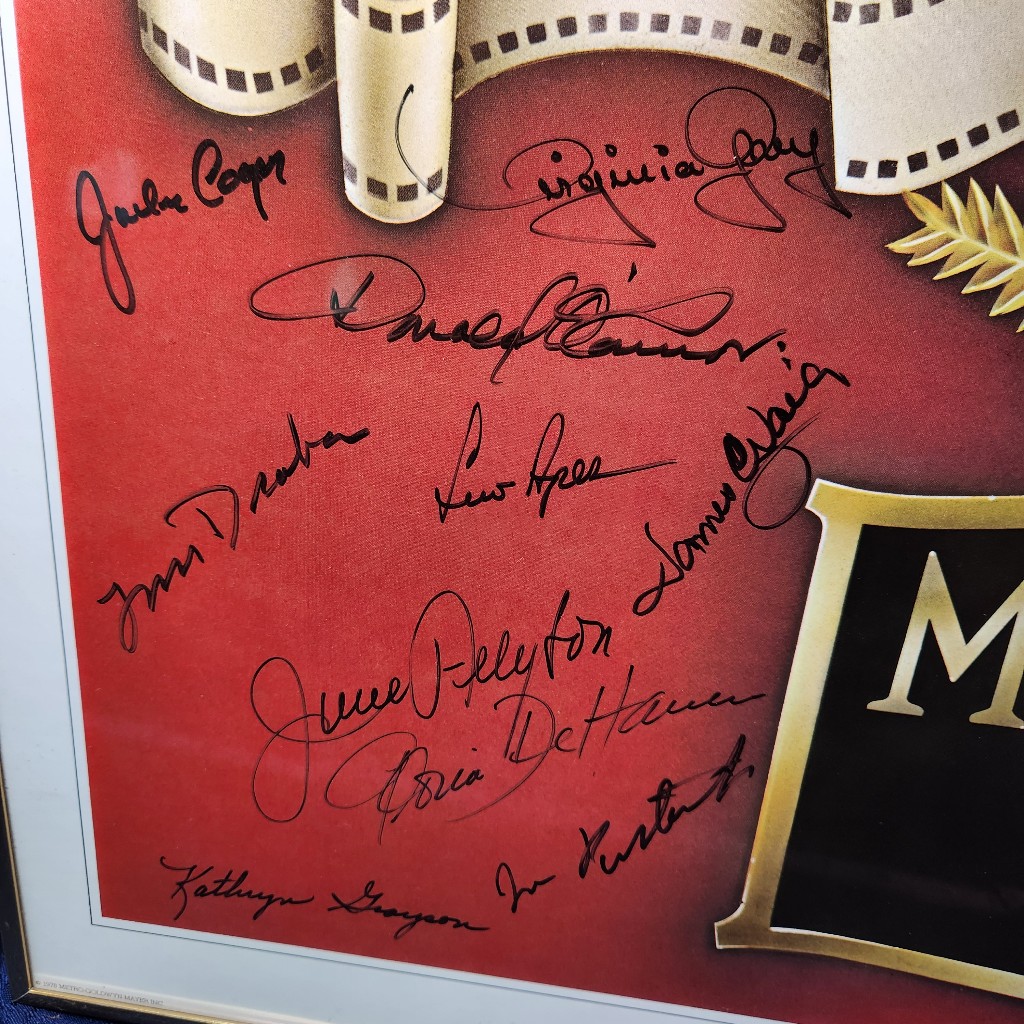 w78- Stars of Metro Goldwyn Mayer Autographed Poster. Original. Live ...
