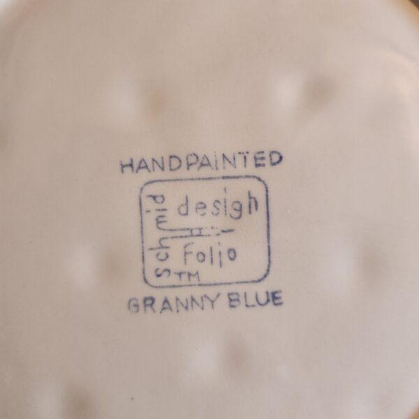 c73- Hand painted granny blue plates - Leftover Treasures