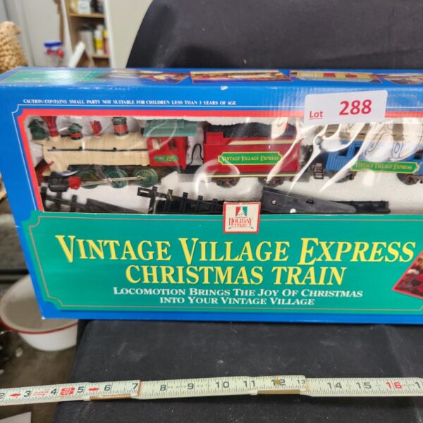 q288- Vintage Village Express Christmas Train Set - Leftover Treasures