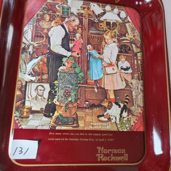 c131- Lassens Beverages Norman Rockwell April Fools Day Coca Cola Tray ...