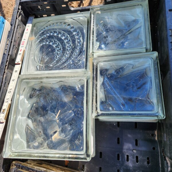 y1- Vintage mis-match glass blocks. No wagon - Leftover Treasures