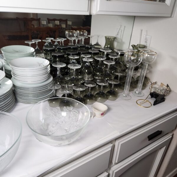 b223- Complete Noritake Prosperity Dish & Glassware Set - Leftover ...
