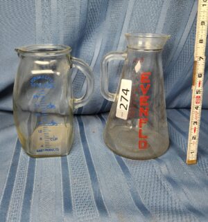 c274- evenflo glass measuring pitchers - Leftover Treasures