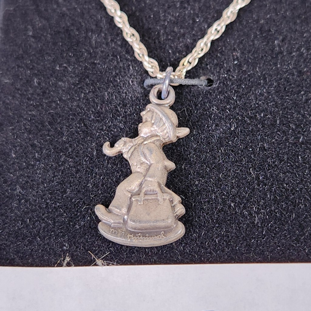 d306- Sterling Silver Goebel M.I. Hummel Club Merry Wanderer - Leftover ...