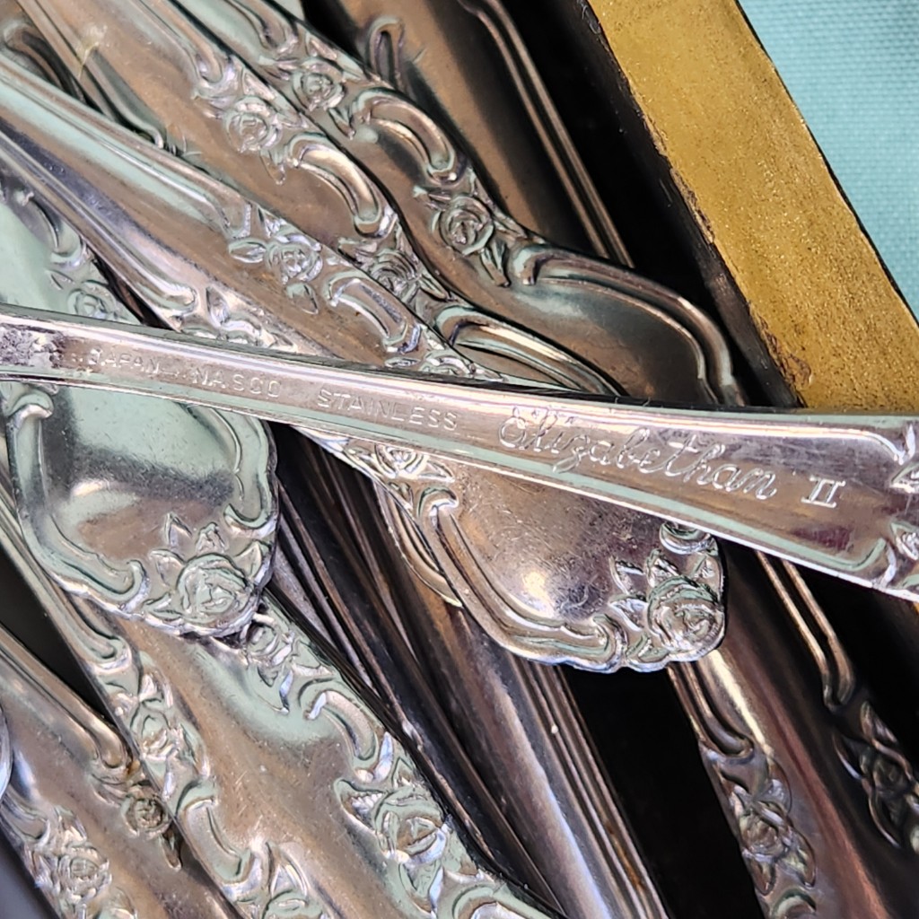 g126- mis-match silverplate, steel flatware - Leftover Treasures