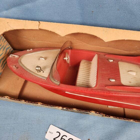 h266- Fleet Line Sea Rocket toy boat in its original box - Leftover ...