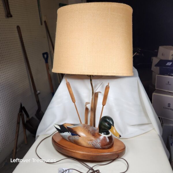 j271- Mid Century Mallard Decoy Lamp - Leftover Treasures