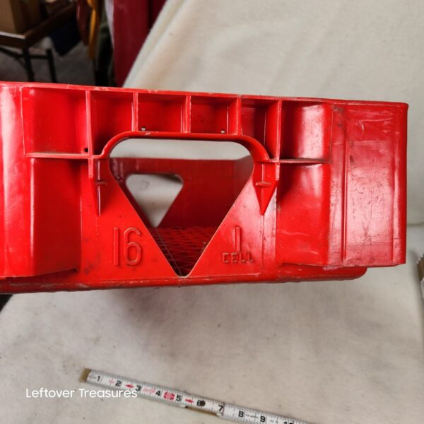 b23- 1970s red plastic Coca-Cola soda pop bottle carrier crate ...