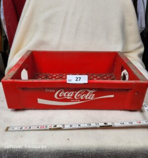 b27- 1970s red plastic Coca-Cola soda pop bottle carrier crate ...