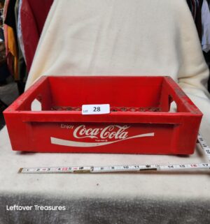 b28- 1970s red plastic Coca-Cola soda pop bottle carrier crate ...
